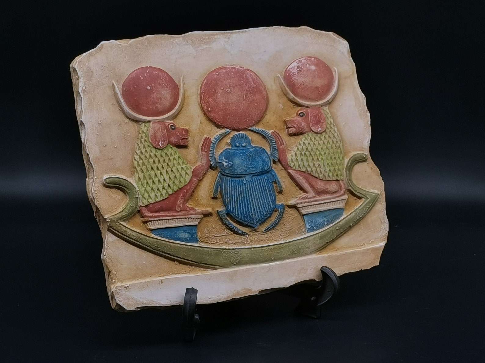 WALL Relief Panel Two Baboons Offering the Wedjat Eye to the - Etsy