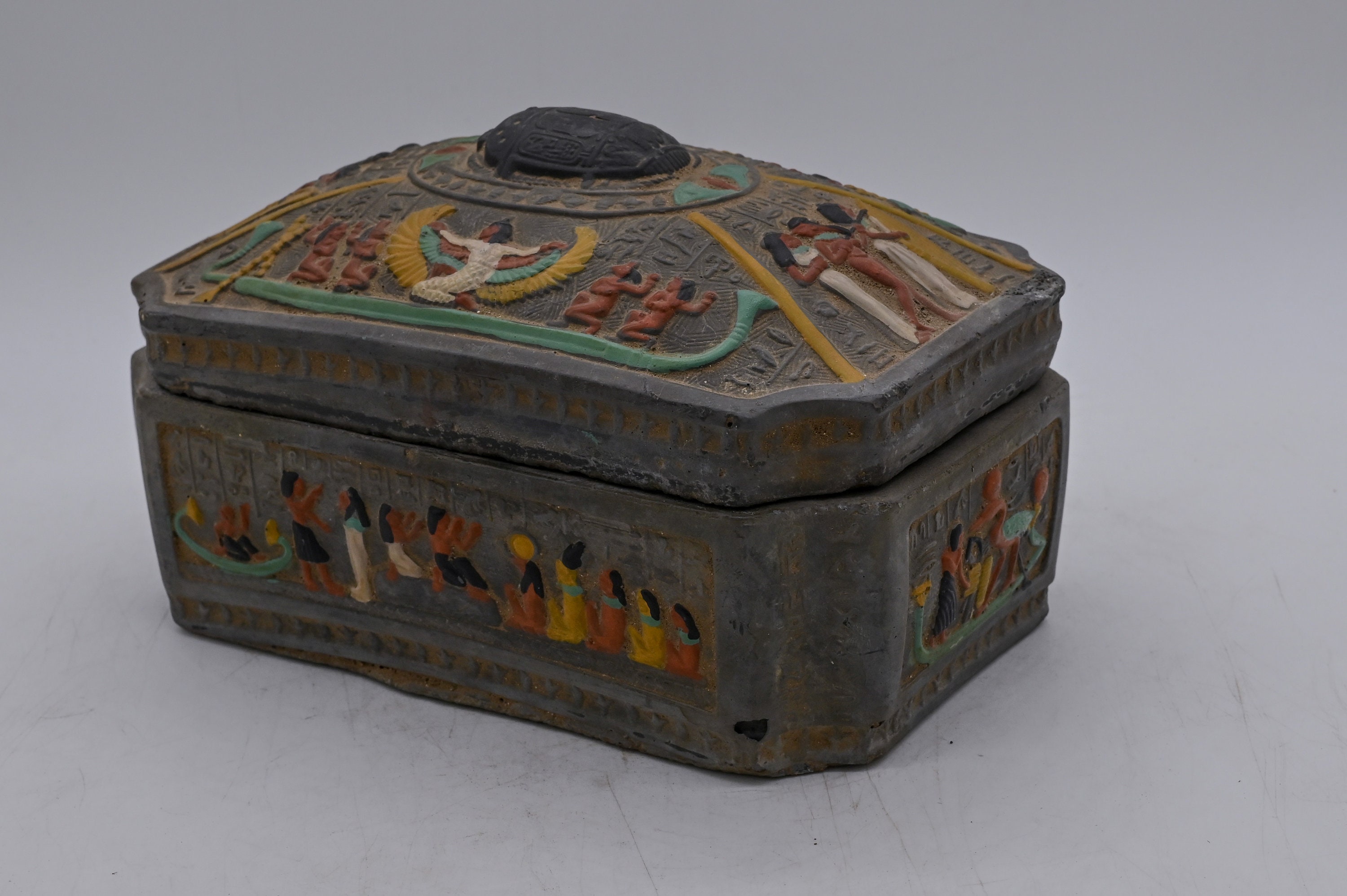 Unique Egyptian Art Box Decorated Pharaonic Inscriptions Maat - Etsy