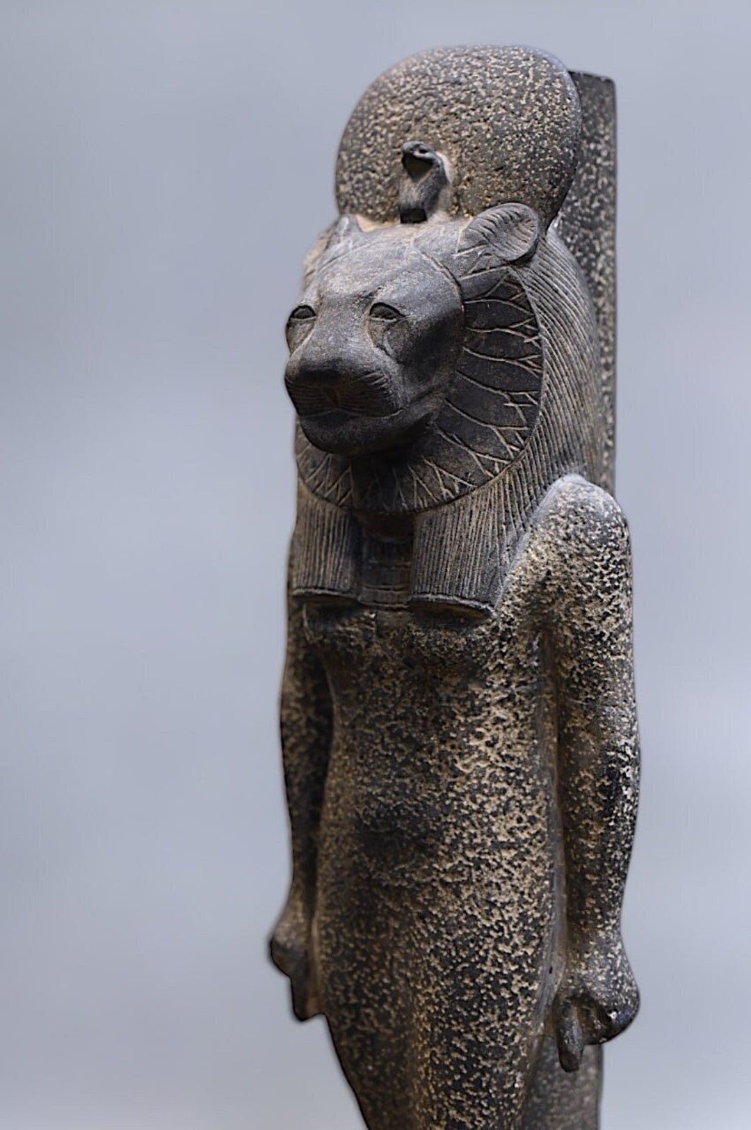Vintage Egyptian Art Goddess Sekhmet Statue Hand Carved Basalt Stone ...