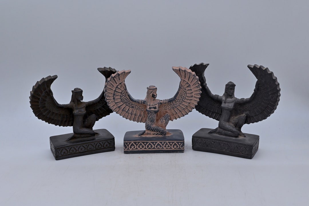 Statue Isis Wings Goddess of Protection and Magic Ancient Egypt Altar ...