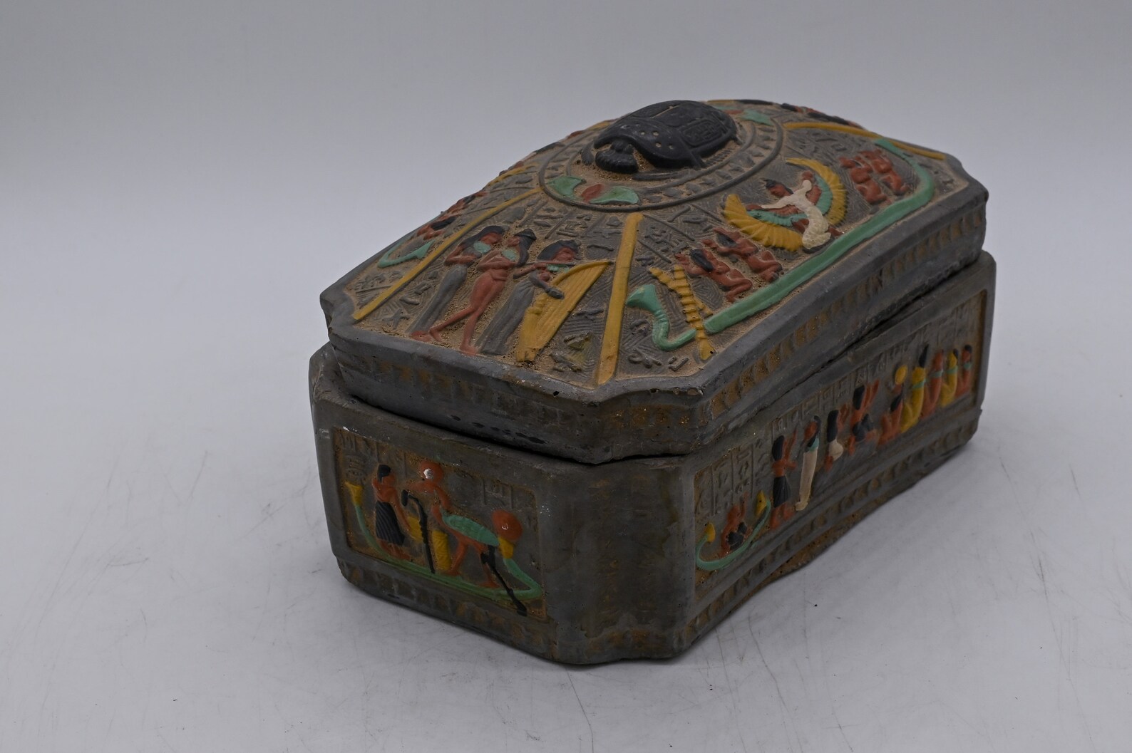 Unique Egyptian Art Box Decorated Pharaonic Inscriptions Maat - Etsy