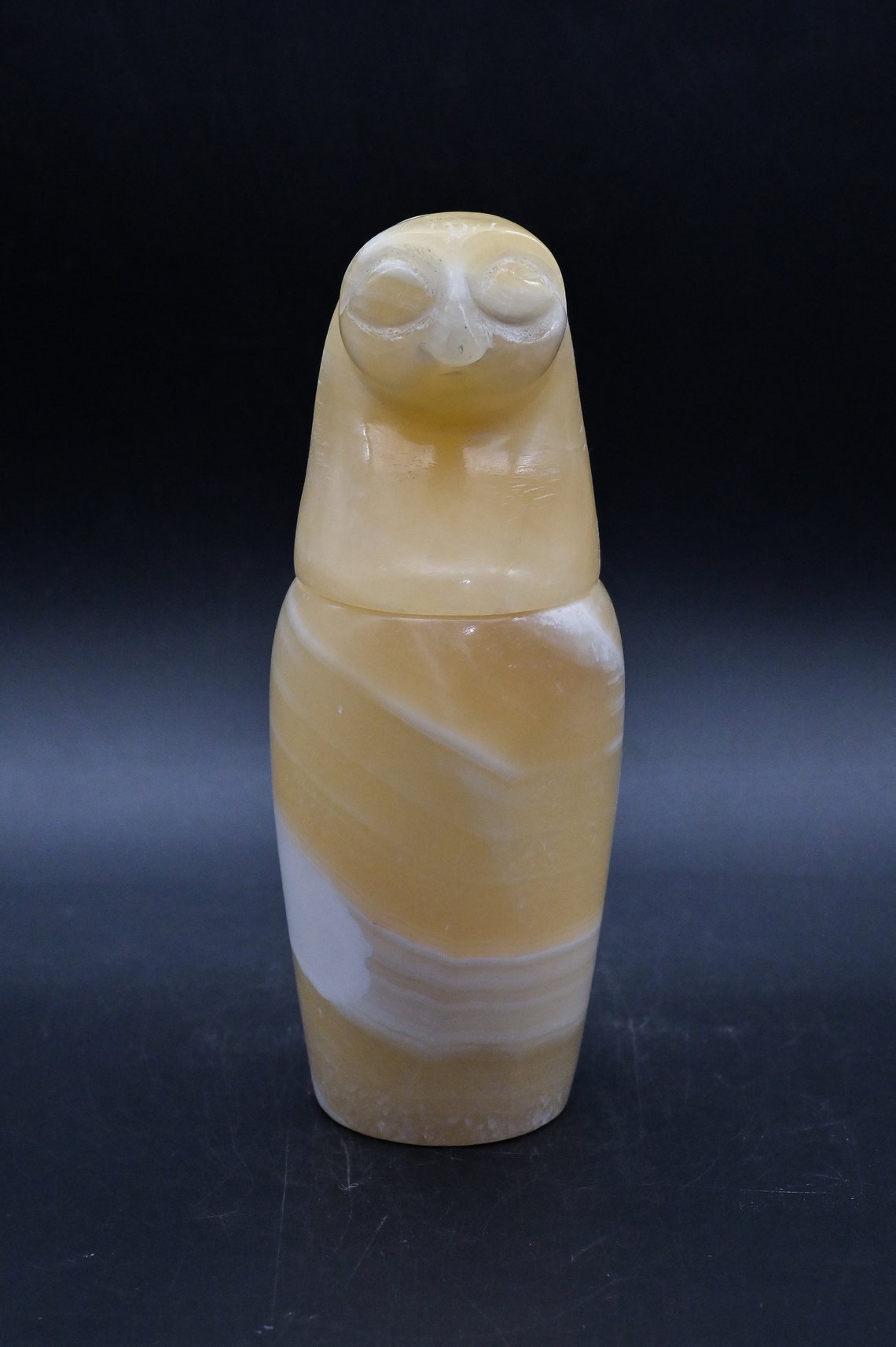 Unique Egyptian Art Canopic Jars Alabaster Carved Sculpture - Etsy