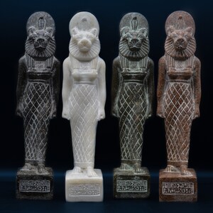 Unique Egyptian Goddess Sekhmet heavy statue marble stone | Etsy