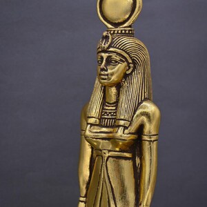 Statue Egyptian Goddess Isis Gold Leaf Heavy Stone Made in Egypt - Etsy