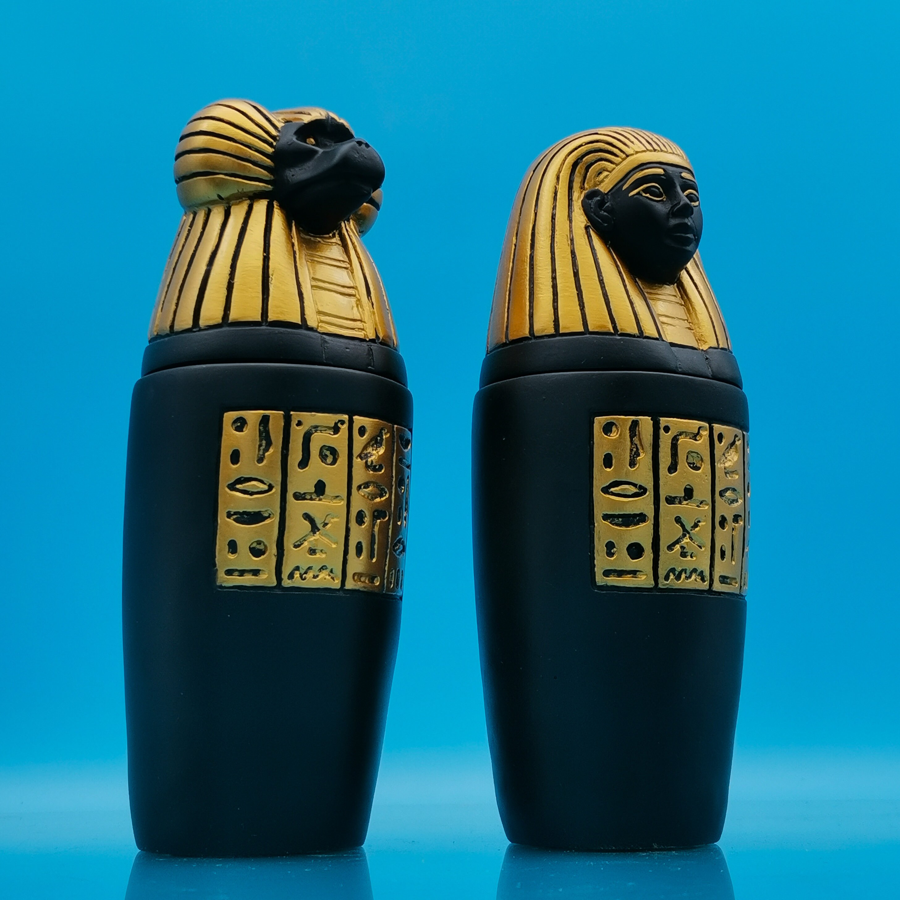 Egyptian Canopic Jars Set Of 4 Resin Decorative
