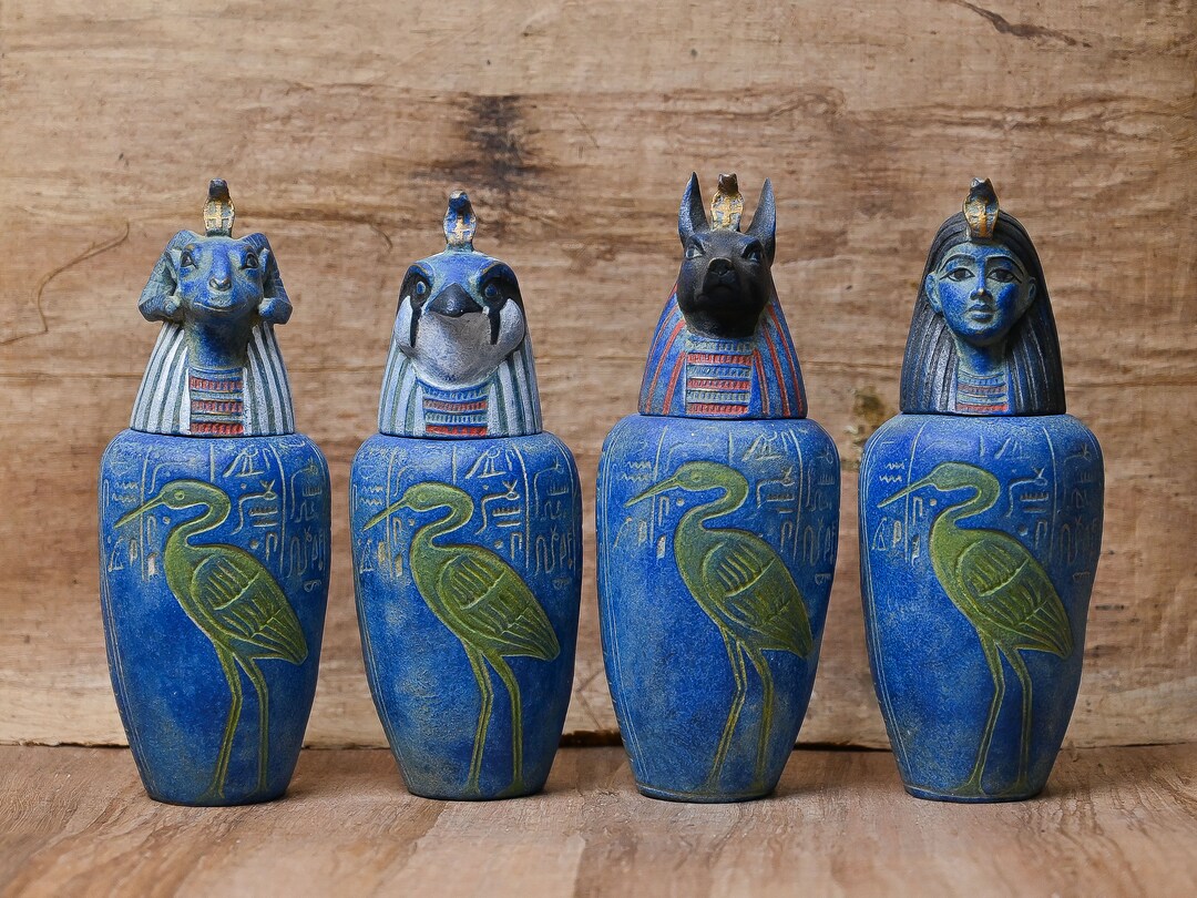 Old-fashioned Organs Jars (canopic Jars ) Four Organs Jars Made From ...