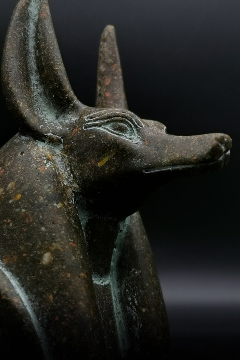 Unique egyptian God anubis head granite stone made in egypt | Etsy