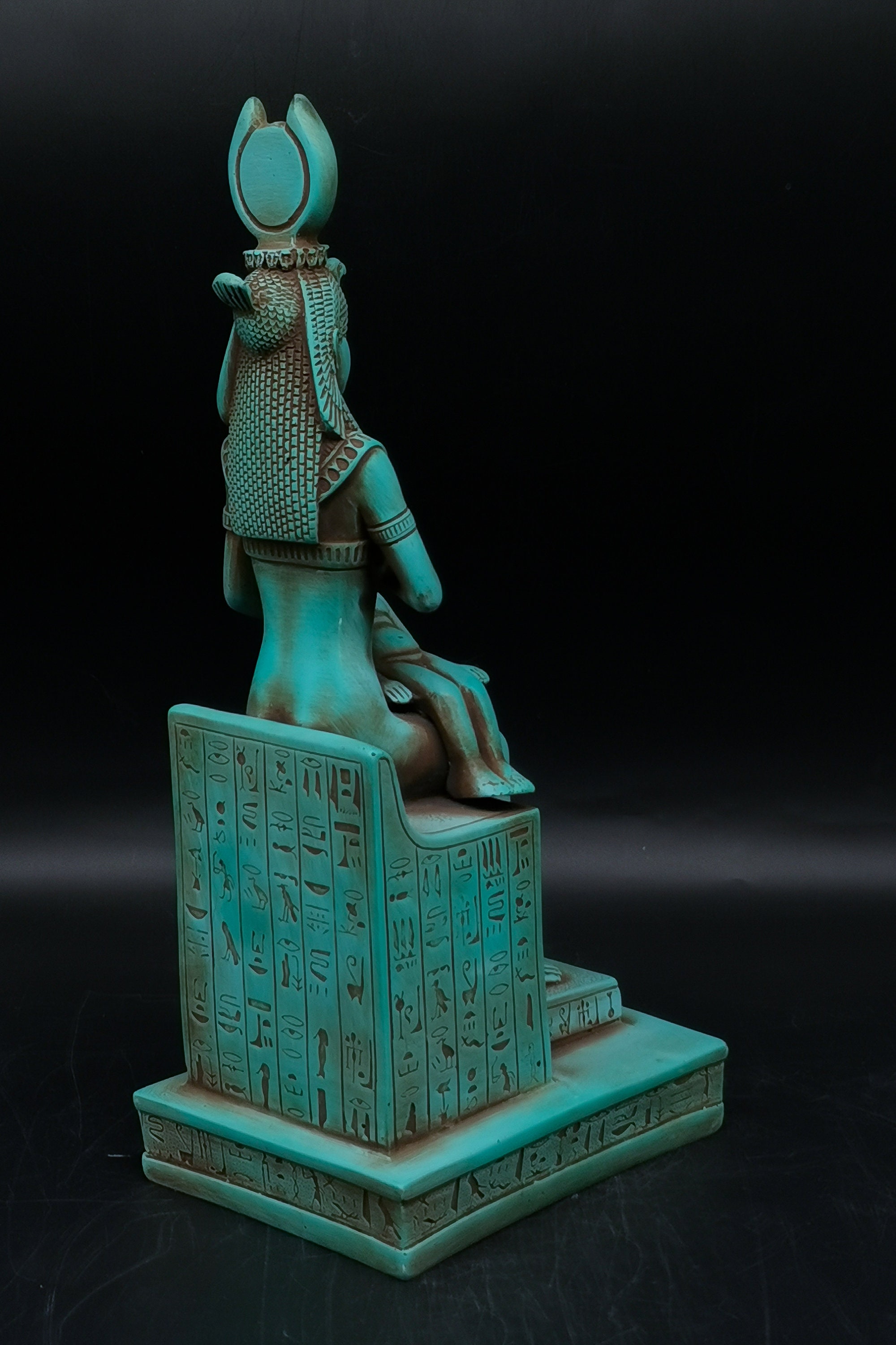 Unique statue of goddess isis breastfeeding Baby Horus large | Etsy