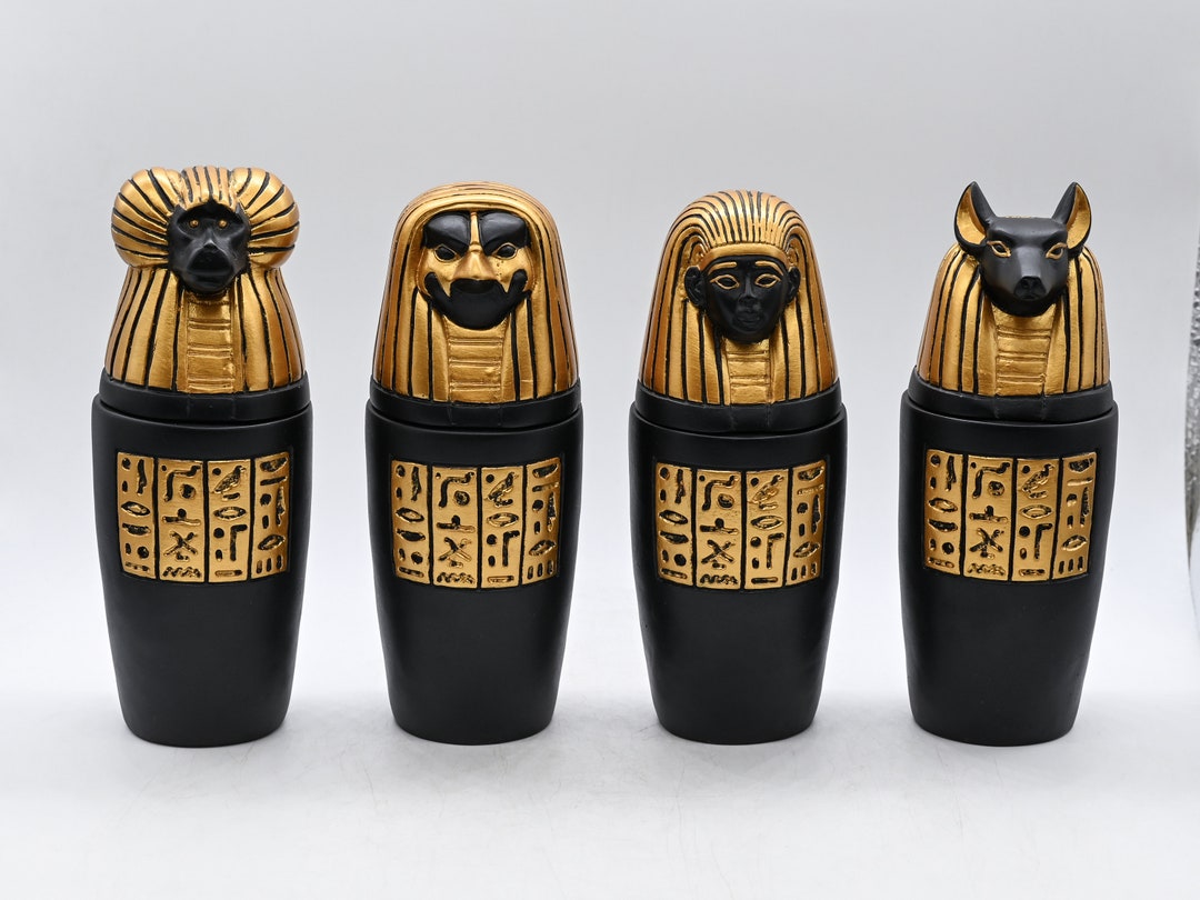Organs Jars (canopic Jars )the Four Organs Jars Made From Egyptian Real ...