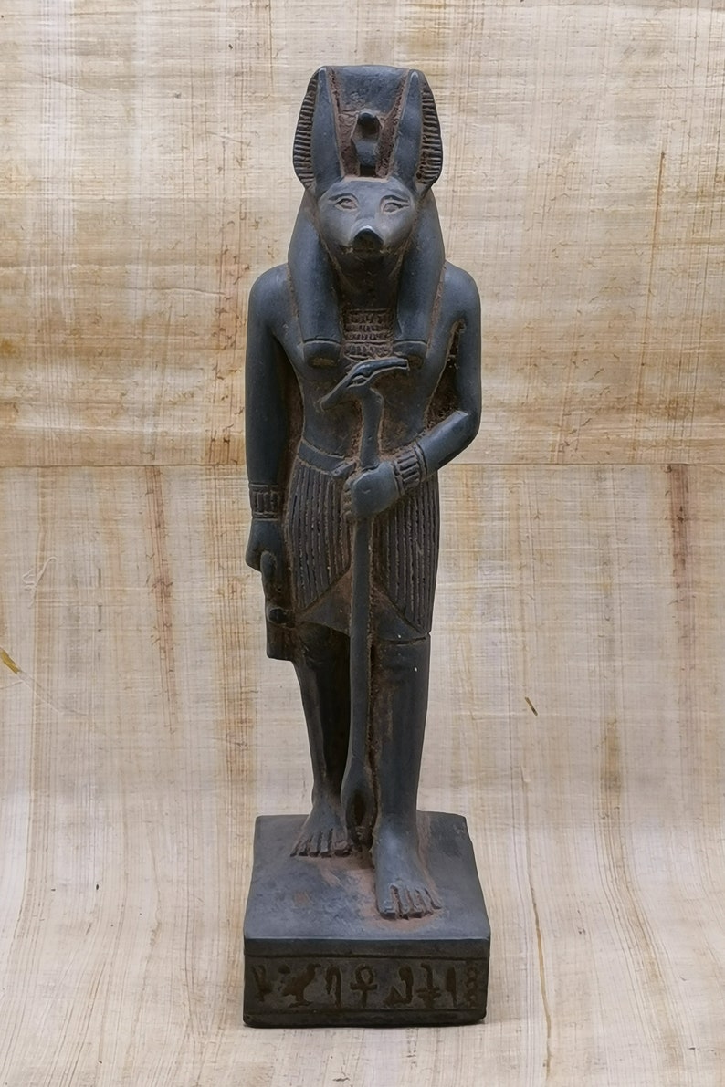 Unique Egyptian God Anubis Standing Gray Statue Stone Made in Egypt - Etsy