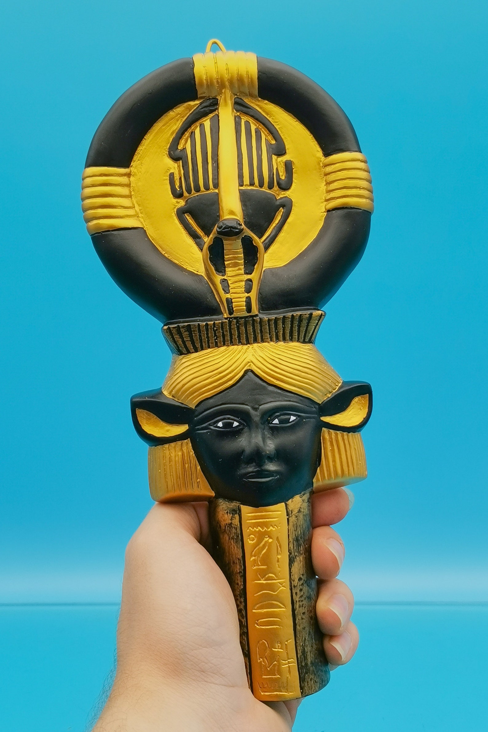 Unique Ankh the Goddess Hathor Cow Ears With Scarab Wall - Etsy