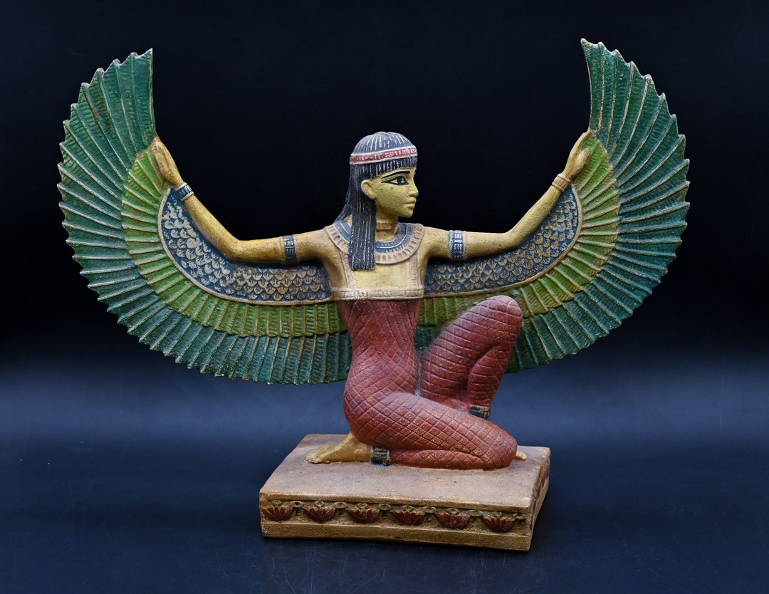 Ancient Egyptian ISIS Goddess of Healing and Magic Spreading the Wings ...