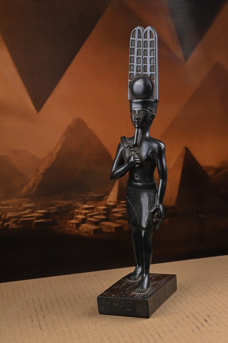 Egyptian Statue of God Amun Ra God of the Sun Wind and - Etsy