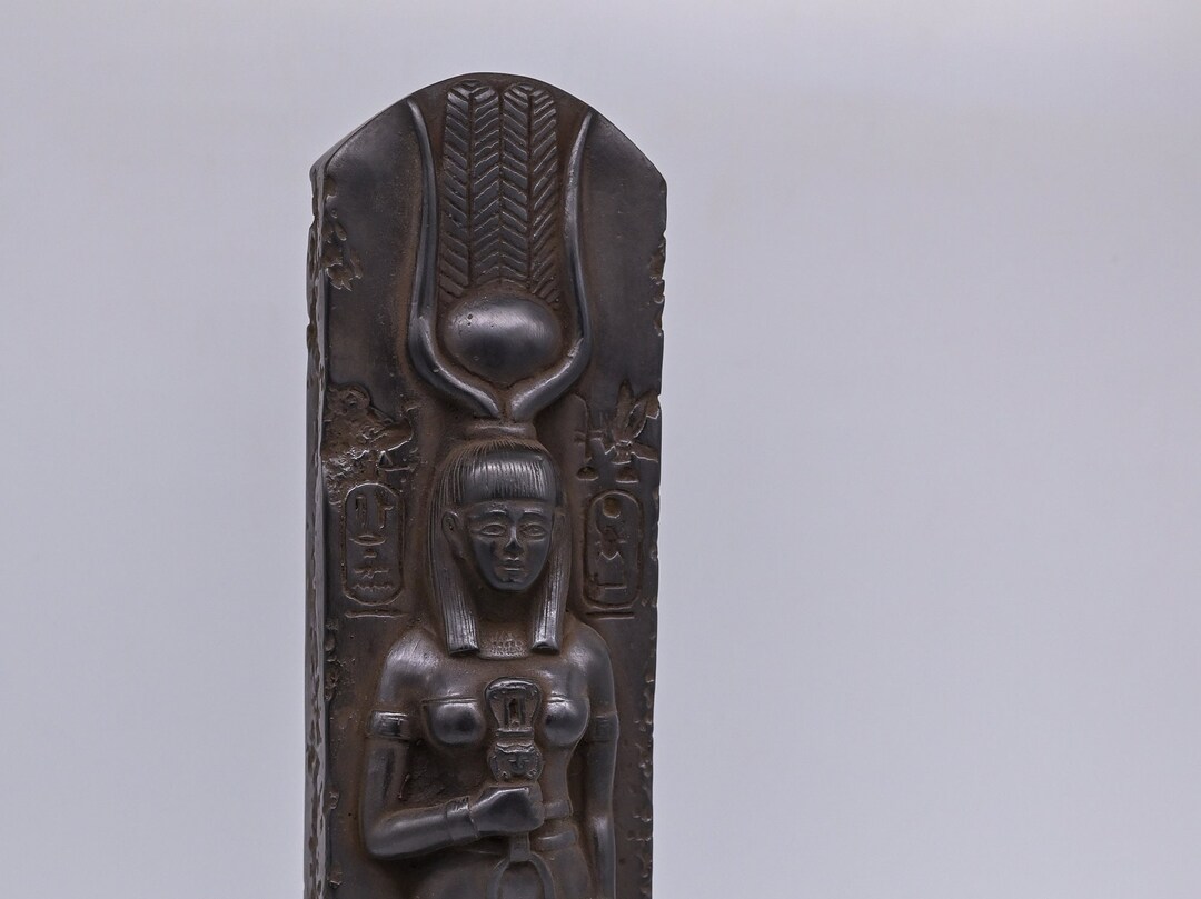 Goddess Isis Holding a Sistrum Sculpture Statue Stone Relief - Etsy