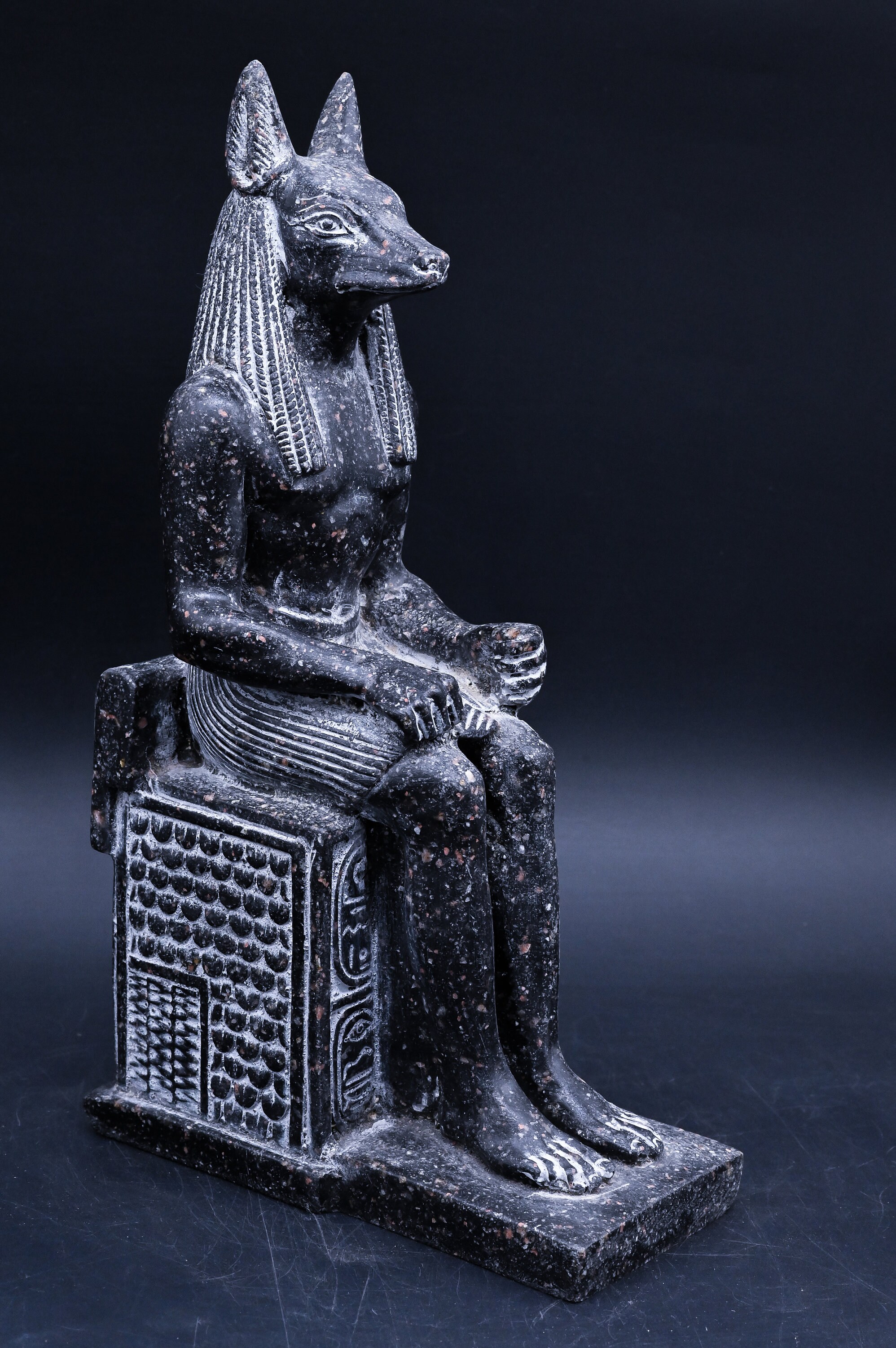 Seated Anubis Statue God of Death Sculpture Stone Heavy Made - Etsy