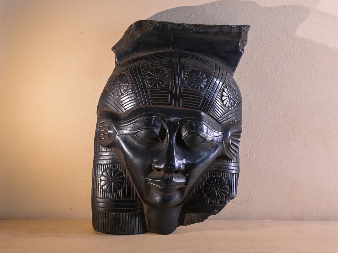 Hathor Mask: Egyptian Goddess Wall Sculpture, Ancient Art Decor - Etsy