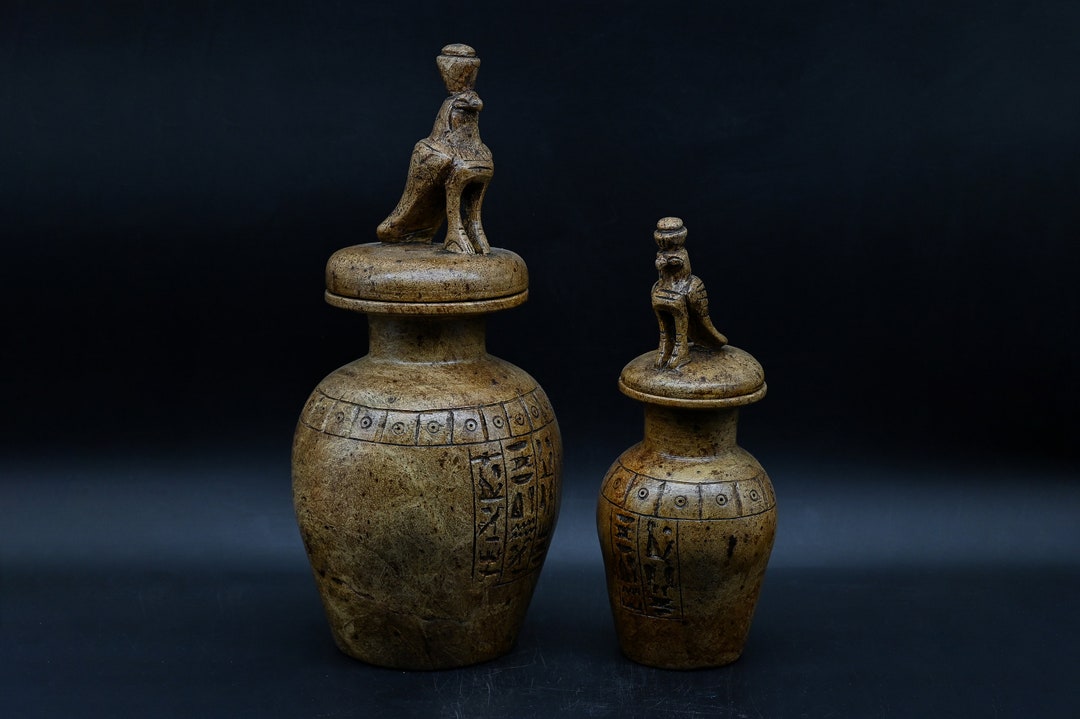 Ancient Egyptian Jar-with a Unique Horus Lid-that Can Be Used to Store ...