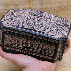 Unique Egyptian Art Box Heavy Decorative Include Sphinx | Etsy