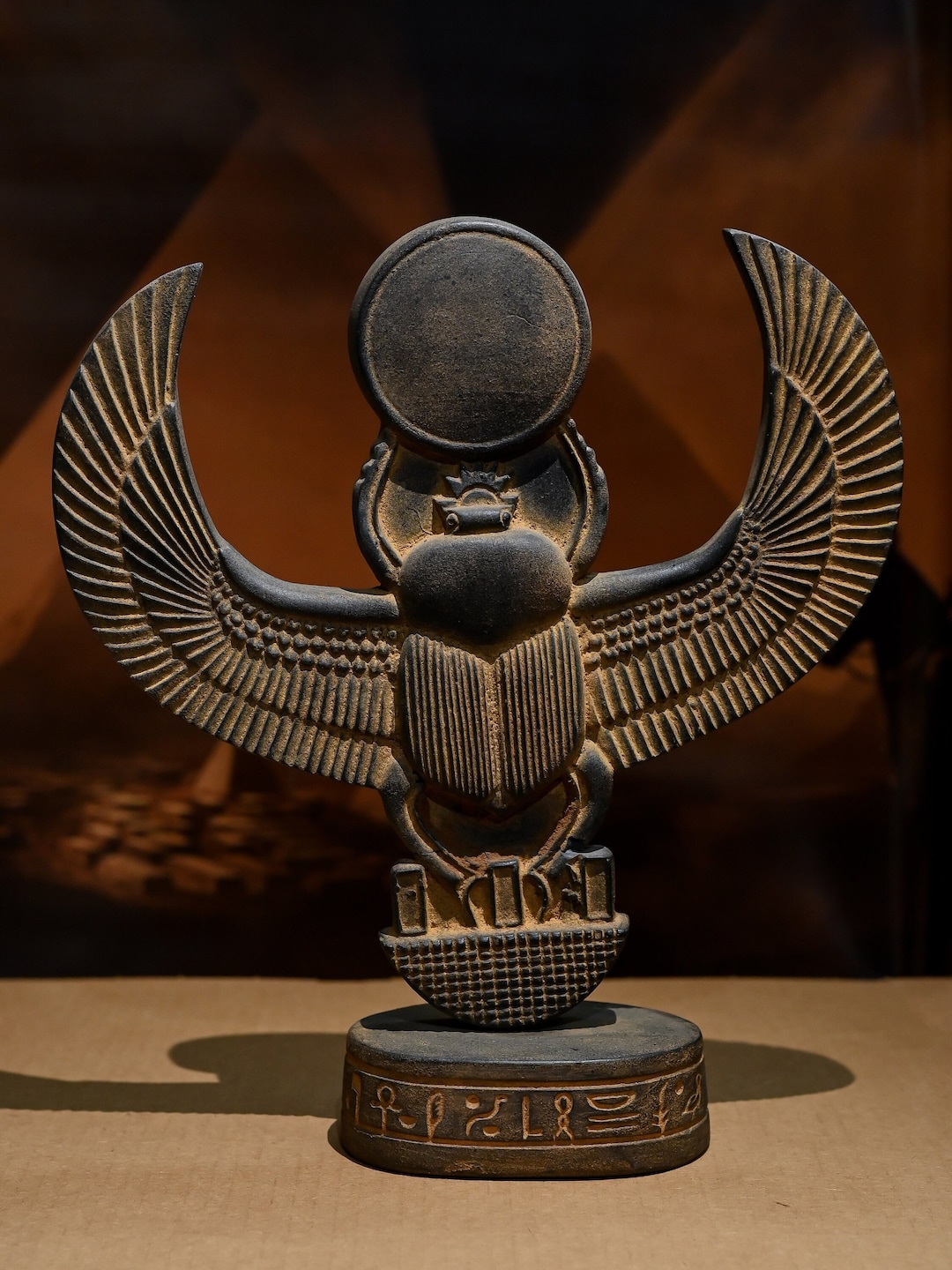 Gorgeous Blue Scarab Beetle ( Symbol of Good Luck ) Standing on a Boat ...