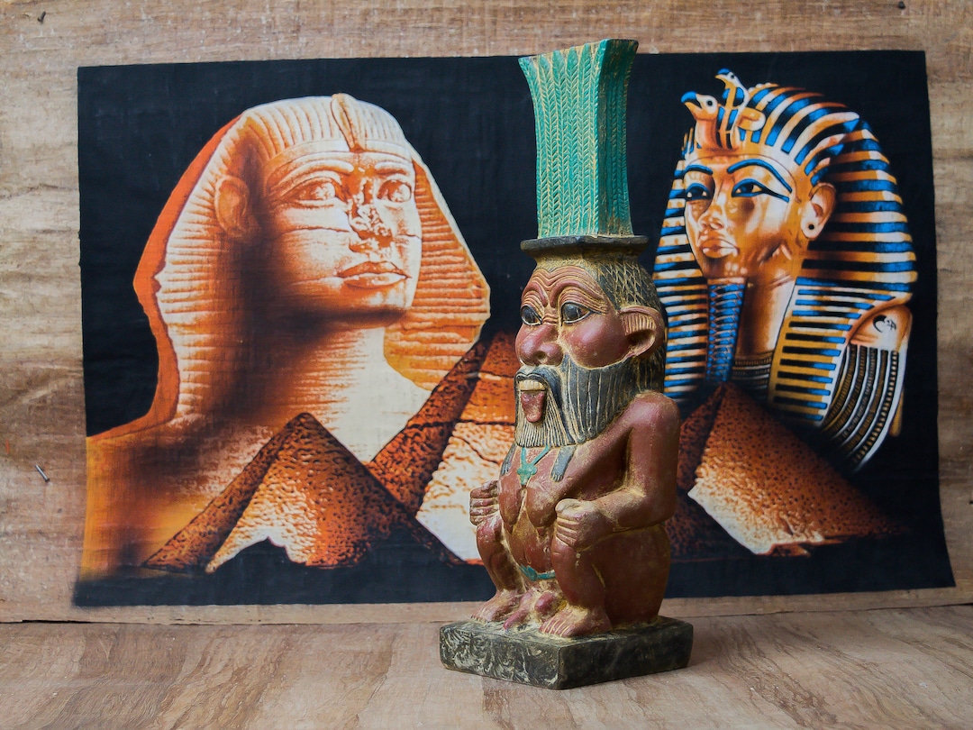 Statue Bes God of Entertainment Unique Sculpture Stone Made in Egypt - Etsy