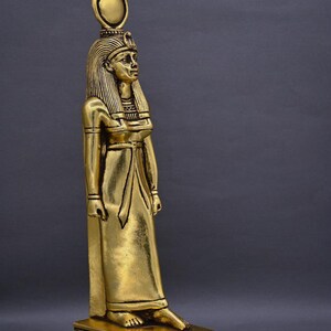 Statue Egyptian Goddess Isis Gold Leaf Heavy Stone Made in Egypt - Etsy