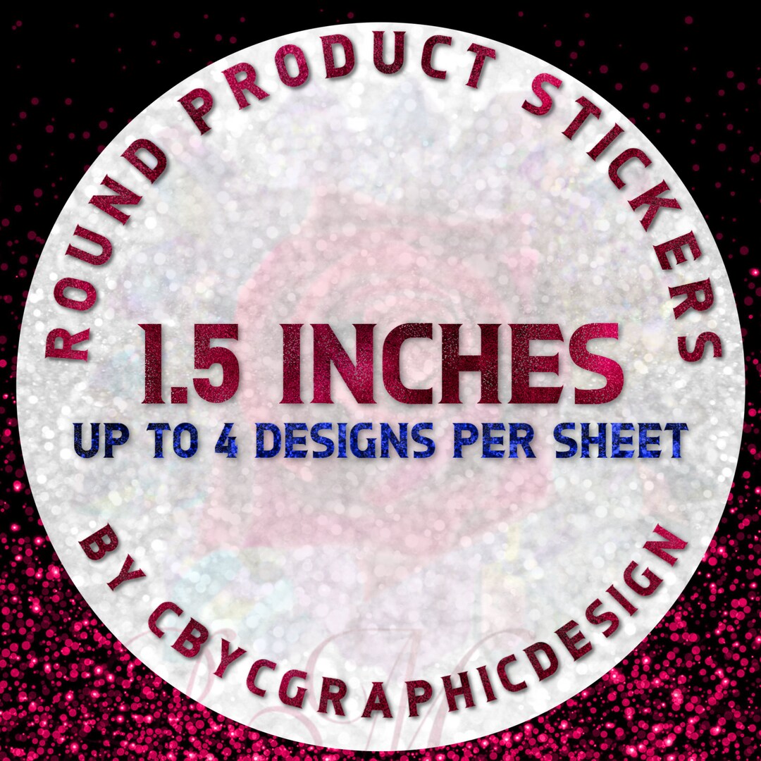 1.5 Inch Round Product Sticker Labels. 20 per Sheet up to 4 Different ...