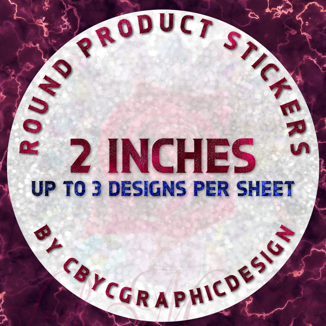 2 Inch Round Product Sticker Labels. 12 per Sheet up to 3 Different ...