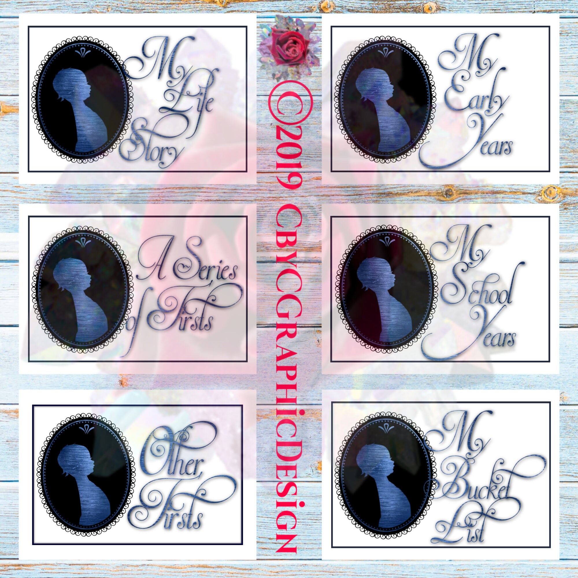 My Life Story Life Moment Baby Scrapbook Cards Boy | Etsy