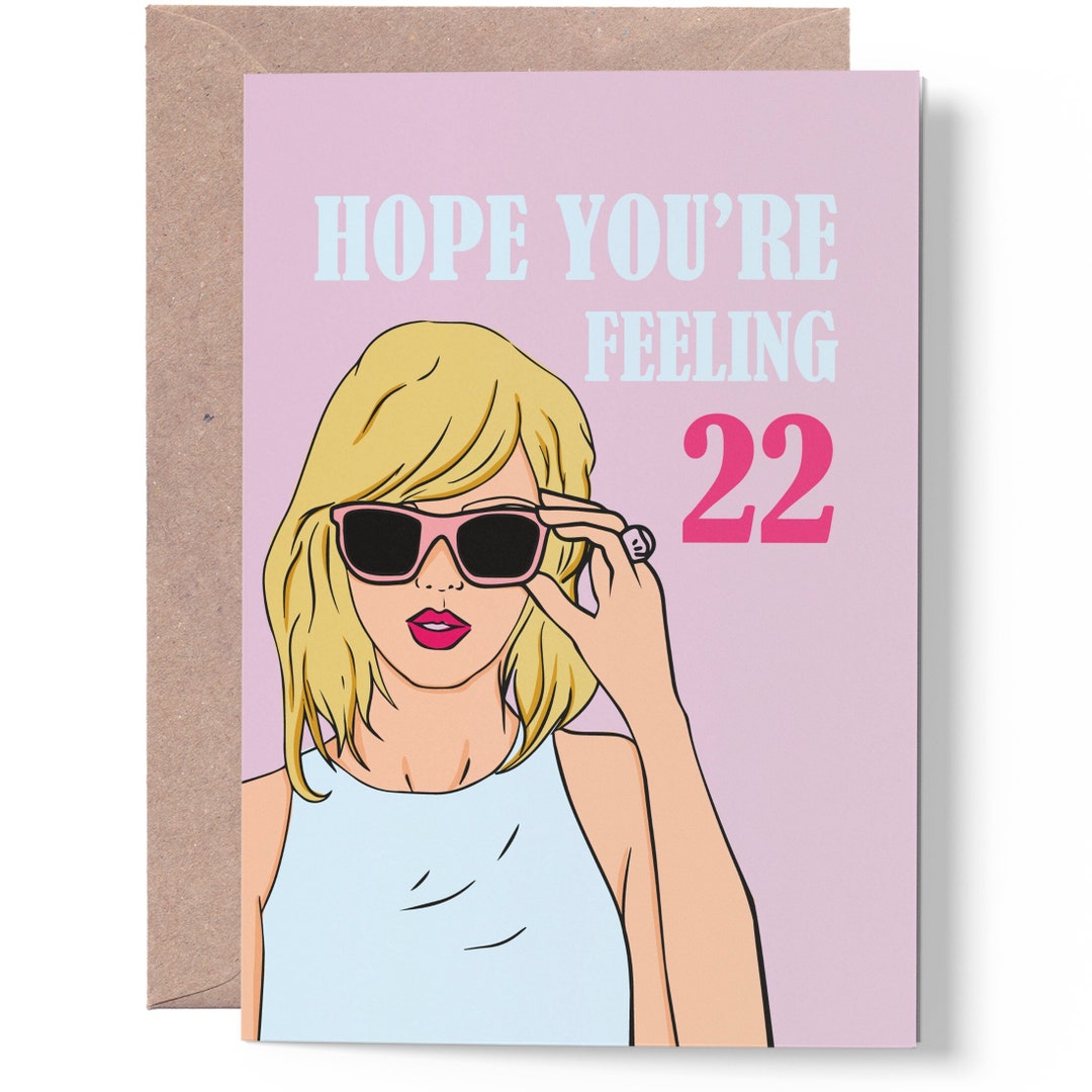 Taylor Swift Birthday Card, Taylor Swift Birthday Gift, Happy Birthday ...