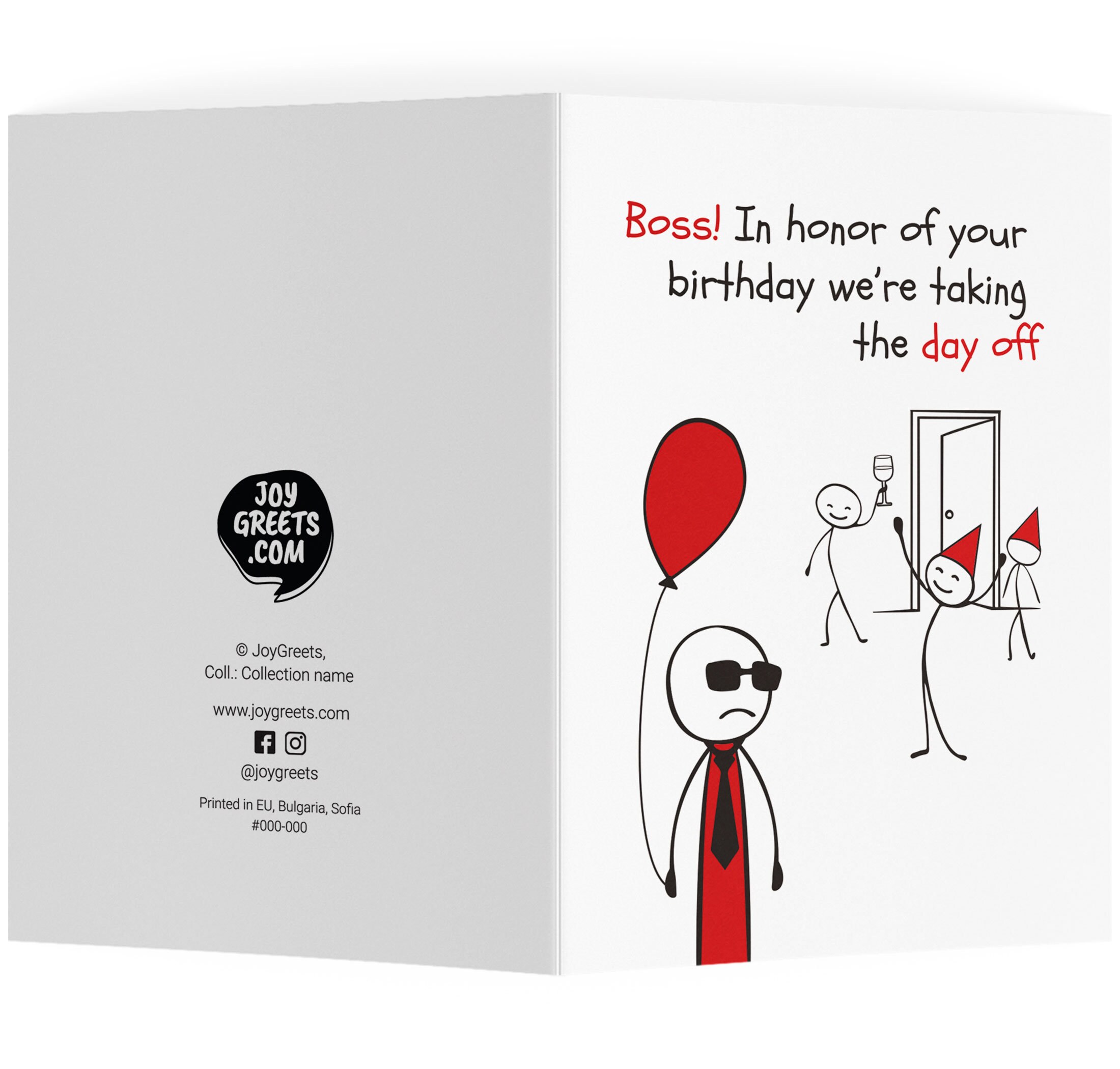 Birthday Card for Boss, Funny Boss Birthday Card, Personalised Employer ...