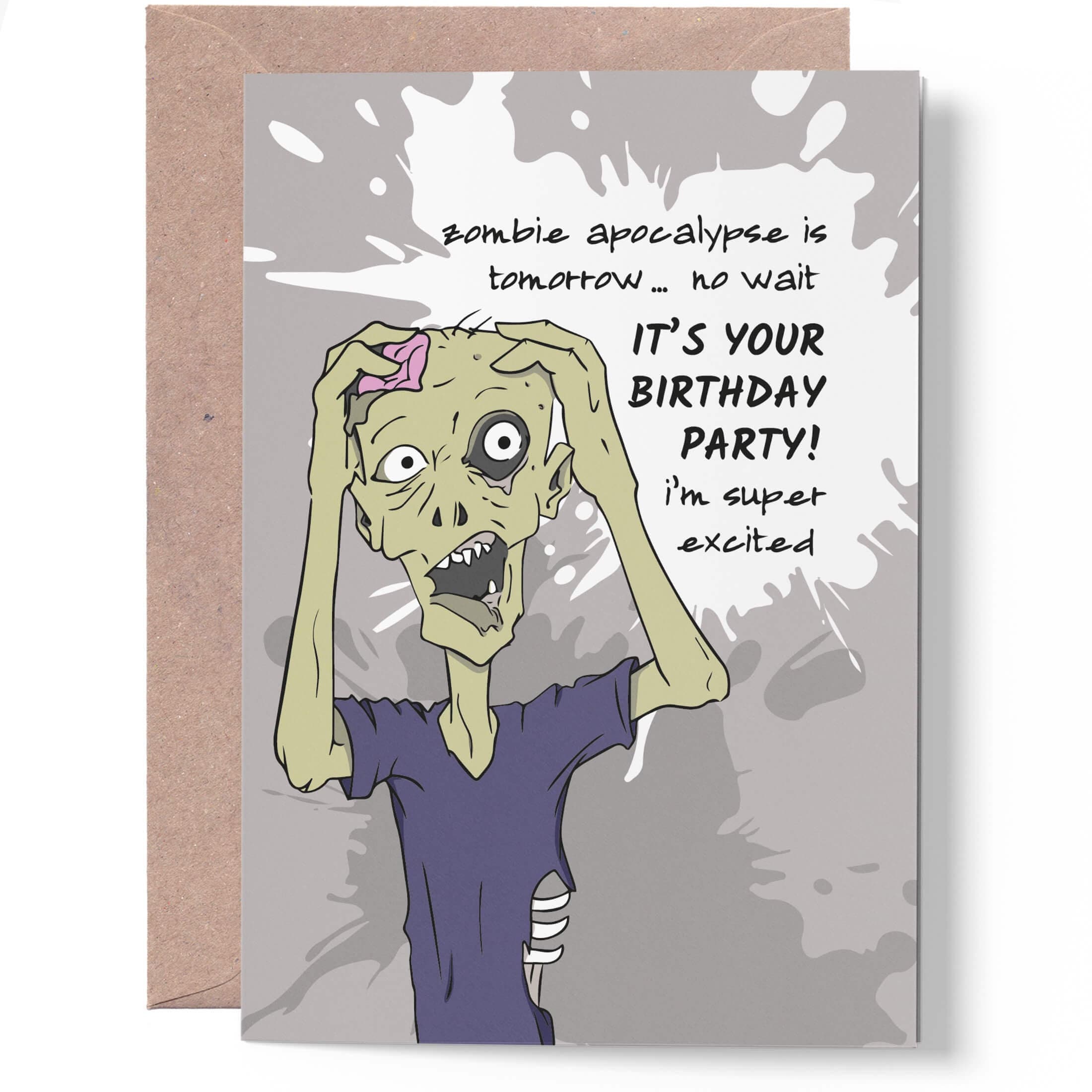 Funny Happy Birthday Zombie