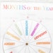 Months of the Year Wheel, Learning, Preschool, Homeschool, Educational ...