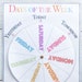Days of the Week Wheel, Learning, Preschool, Homeschool, Educational ...