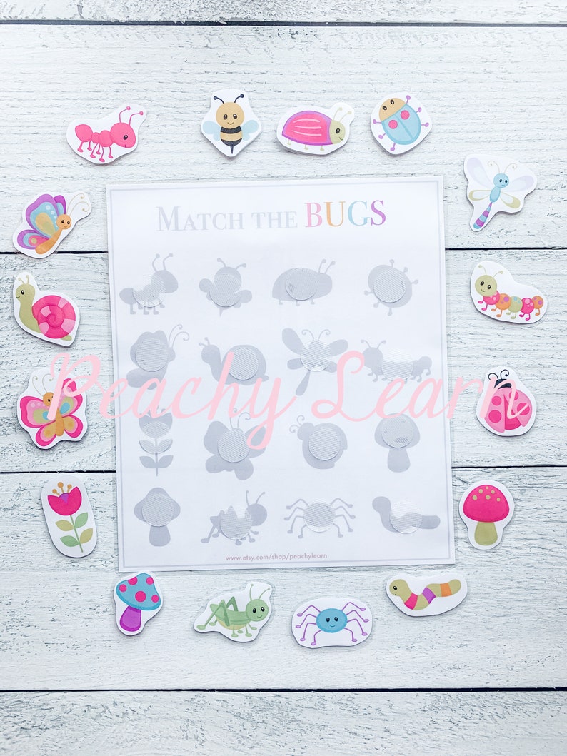 Bugs Shape Matching, Memory Game, Learning, Preschool, Homeschool ...