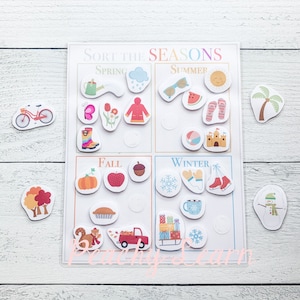 Four Seasons Printable Sorting Learning Time, Preschool, Homeschool ...