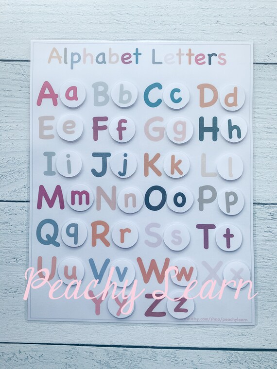Alphabet Letters Printable Sorting Learning Time Preschool | Etsy