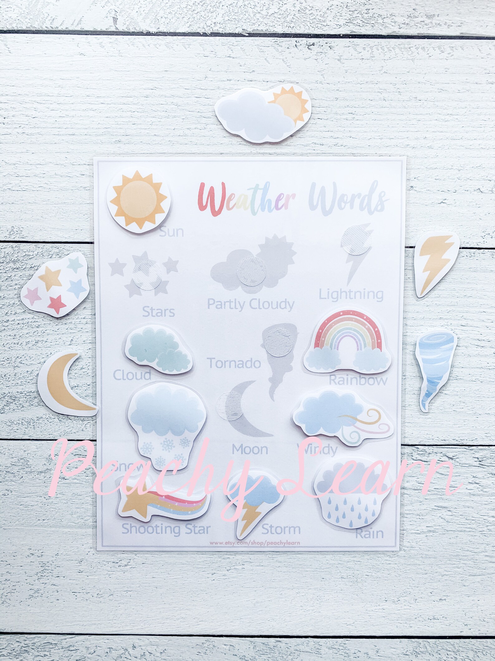 Weather Matching, Memory Game, Learning, Preschool, Homeschool ...