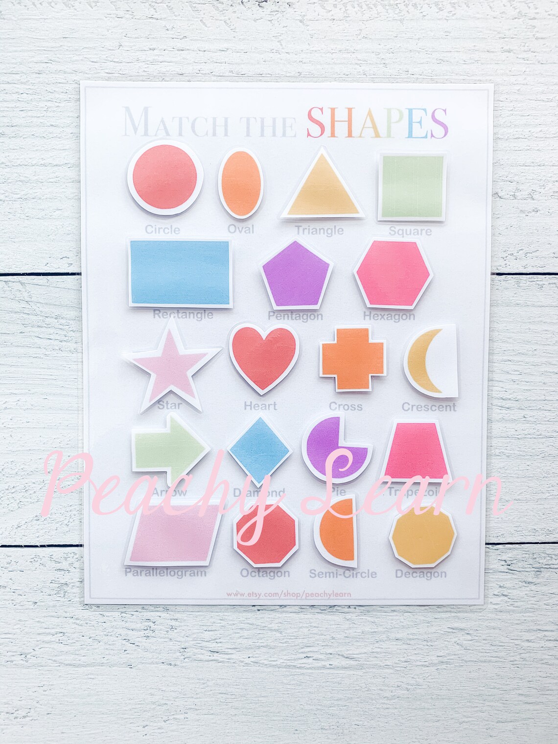 Shape Matching, Memory Game, Learning, Preschool, Homeschool ...