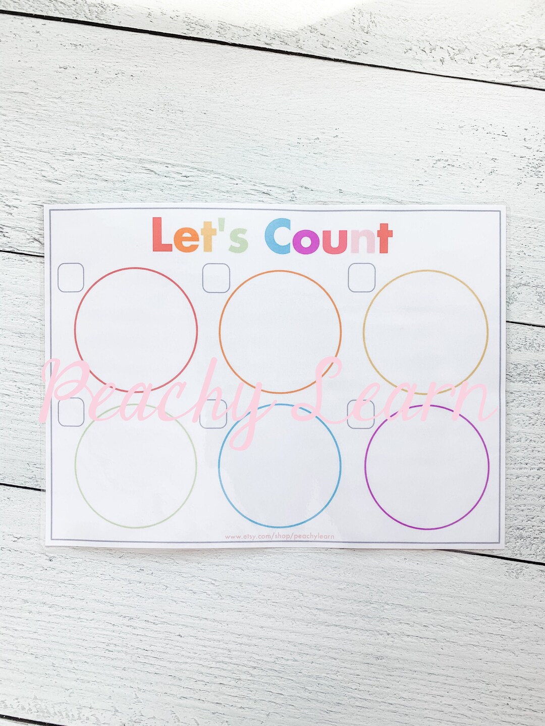 Let's Count Printable: Preschool Learning Activity (digital Download ...