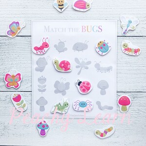 Bugs Shape Matching, Memory Game, Learning, Preschool, Homeschool ...