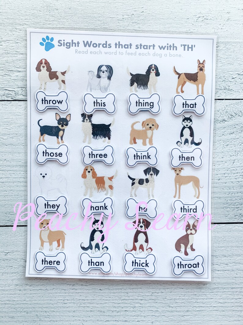 Sight Words TH Learning Time, Preschool, Homeschool, Educational, Teach ...