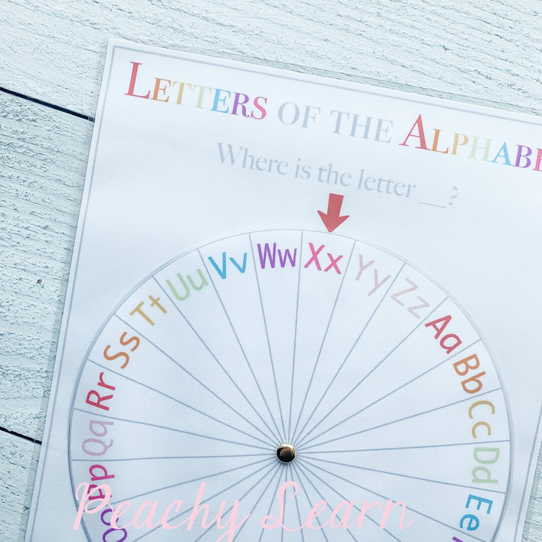 Letters of the Alphabet Wheel, Learning, Preschool, Homeschool ...
