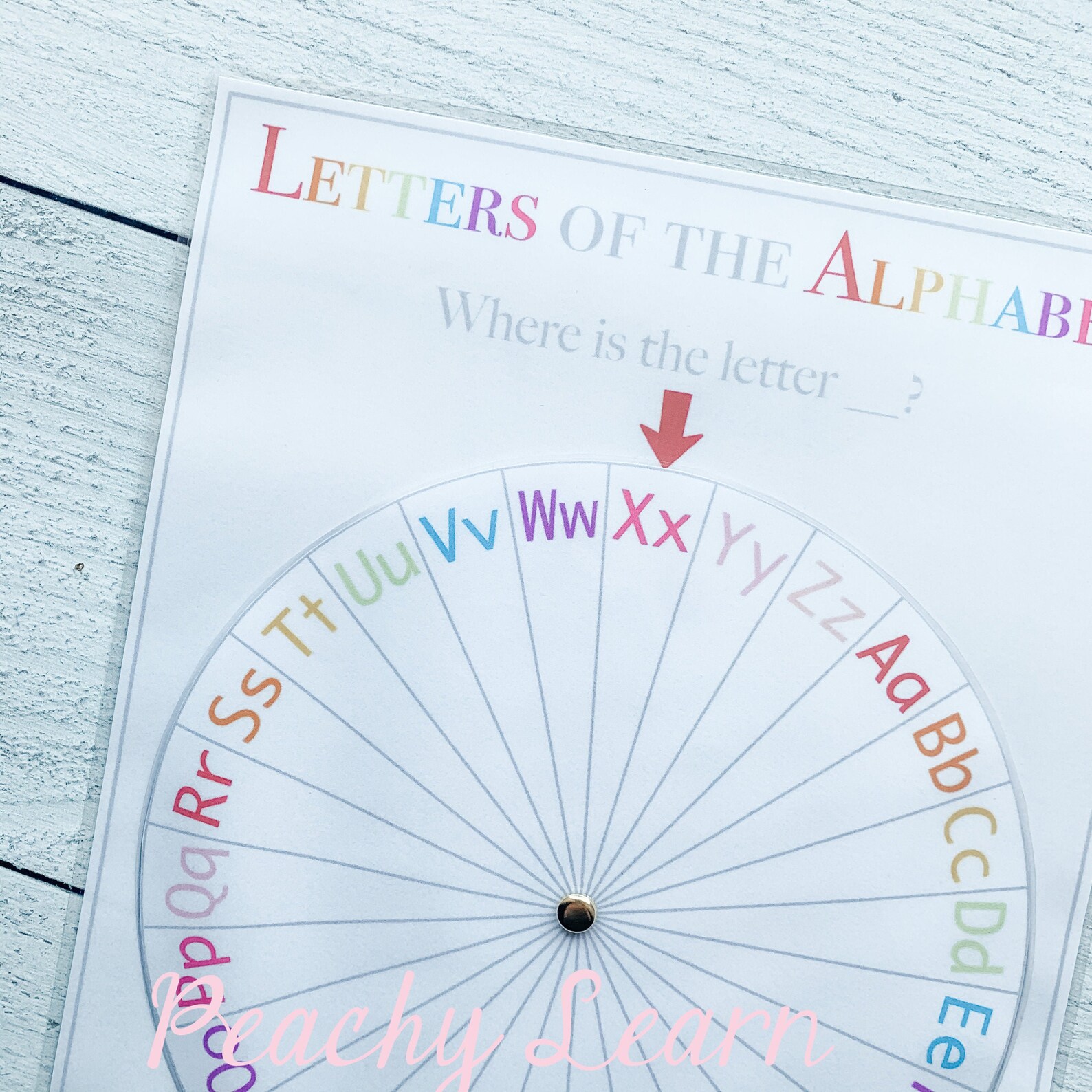 Letters of the Alphabet Wheel, Learning, Preschool, Homeschool ...