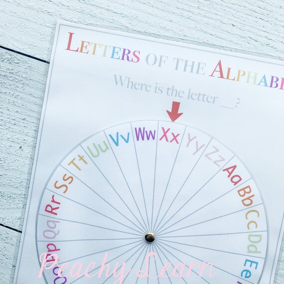 Letters of the Alphabet Wheel Learning Preschool | Etsy