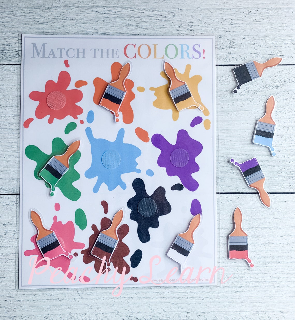 Color Matching Game: Preschool Learning Activity (digital Download) - Etsy
