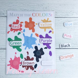 Color Matching Game: Preschool Learning Activity (digital Download) - Etsy
