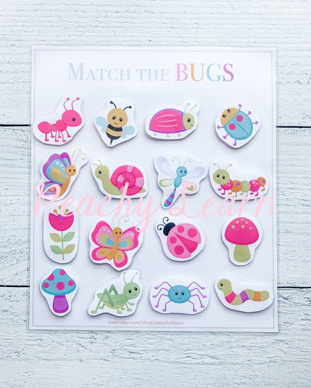 Bugs Shape Matching, Memory Game, Learning, Preschool, Homeschool ...