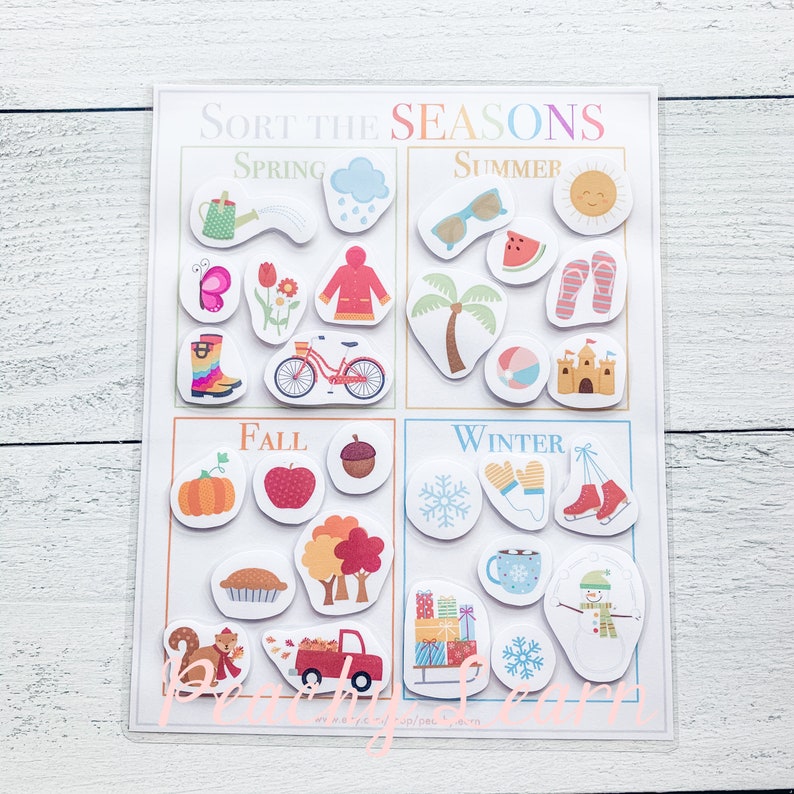 Four Seasons Printable Sorting Learning Time, Preschool, Homeschool ...