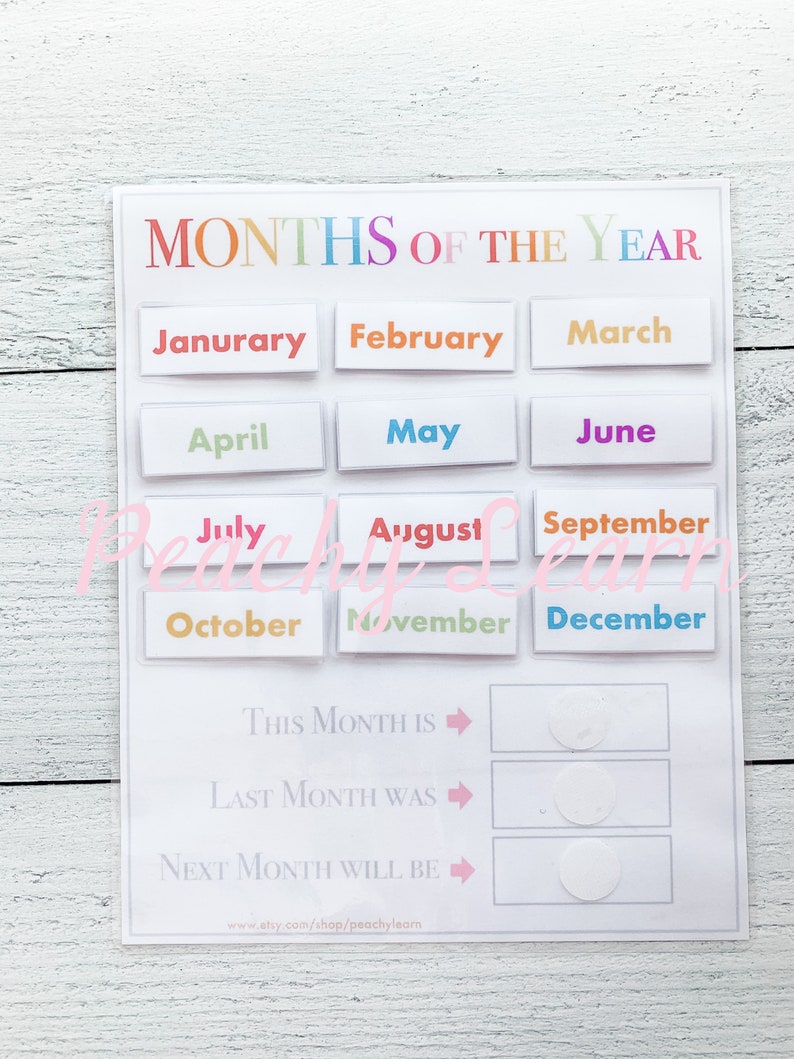 Months of the Year, Learning, Preschool, Homeschool, Educational, Teach ...