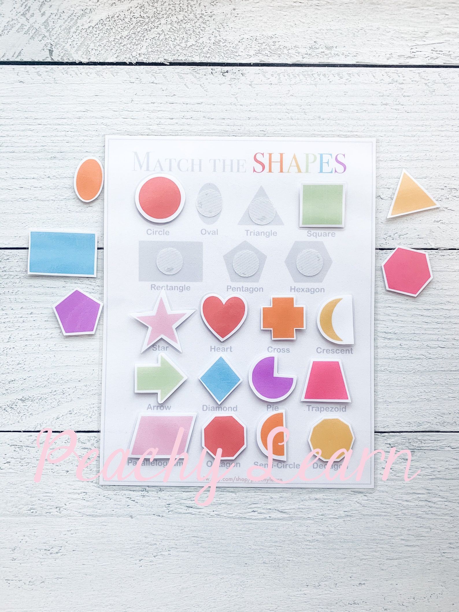 Shape Matching, Memory Game, Learning, Preschool, Homeschool ...